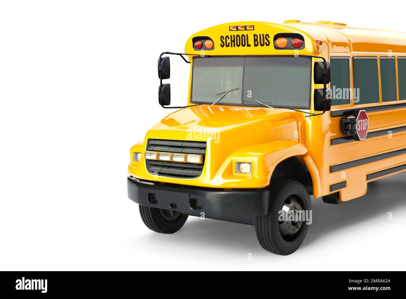 Yellow school bus isolated on white. Transport for students Stock Photo ...