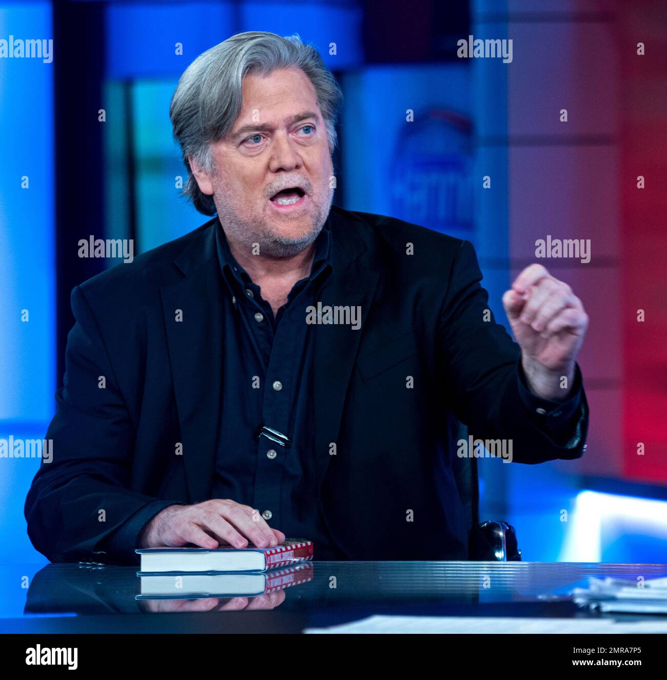 Former White House strategist Steve Bannon takes part in an interview ...