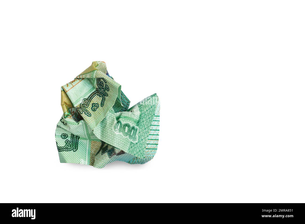 Crumpled Lebanese pound bill, currency of Lebanon Stock Photo - Alamy