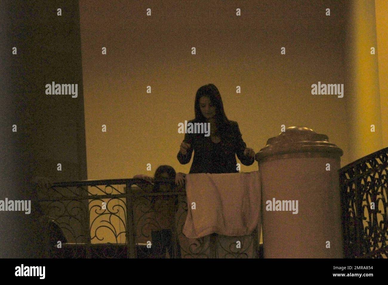 Katie Holmes and Adam Sandler ilm a scene on set or their new movie ...