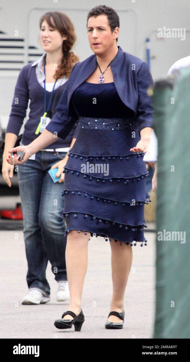 EXCLUSIVE!! Actor Adam Sandler walks around on set in costume ...