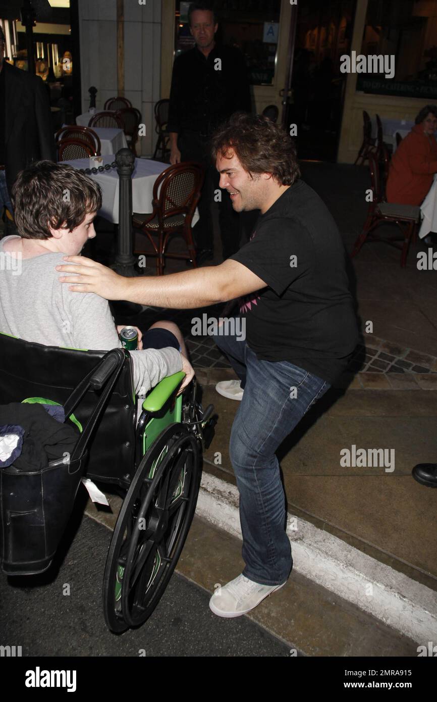 EXCLUSIVE!! - Funny man Jack Black greets an Autistic fan in a ...