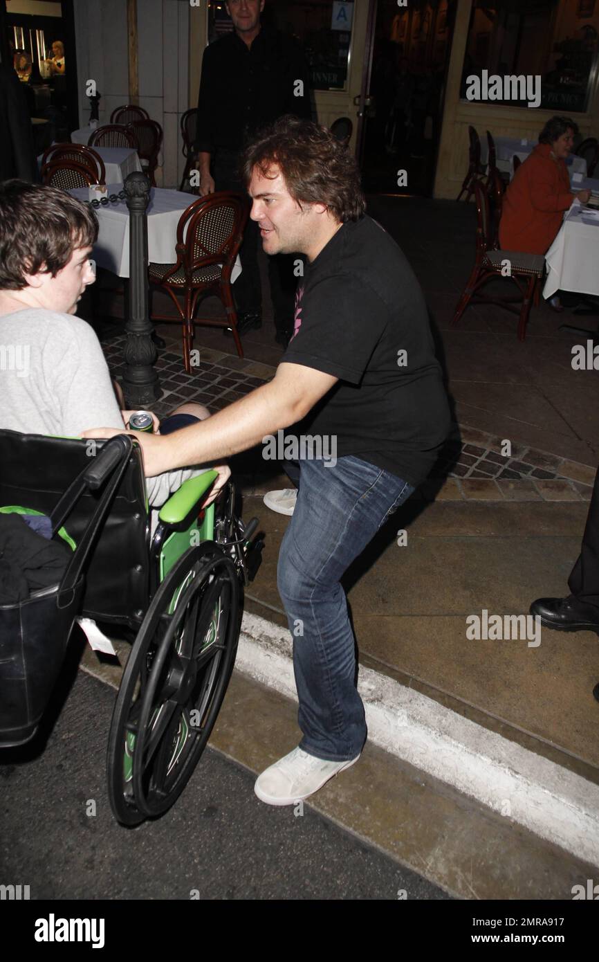 EXCLUSIVE!! - Funny man Jack Black greets an Autistic fan in a ...