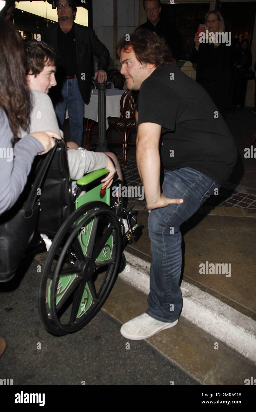 EXCLUSIVE!! - Funny man Jack Black greets an Autistic fan in a ...