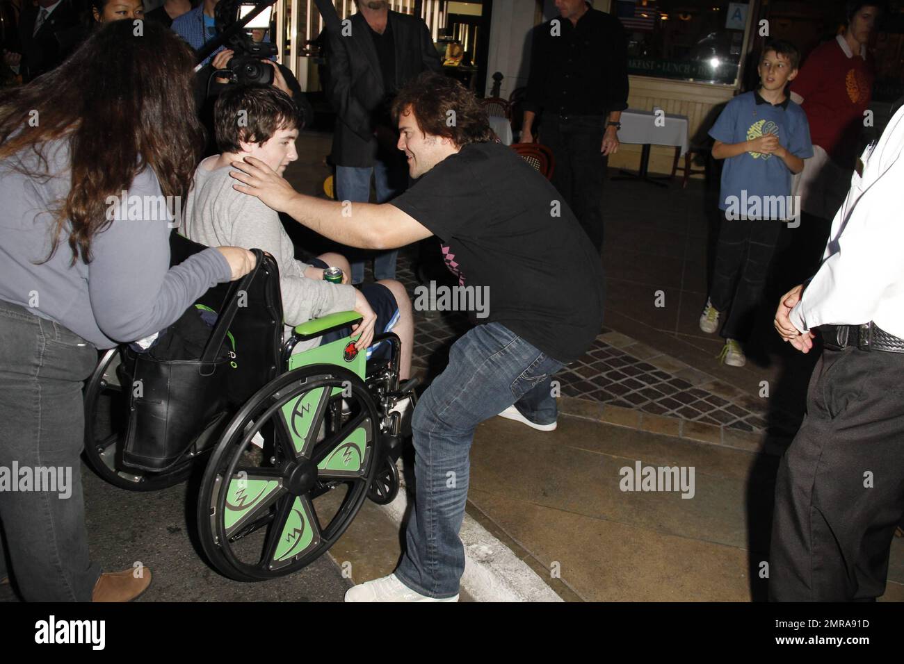 EXCLUSIVE!! - Funny man Jack Black greets an Autistic fan in a ...