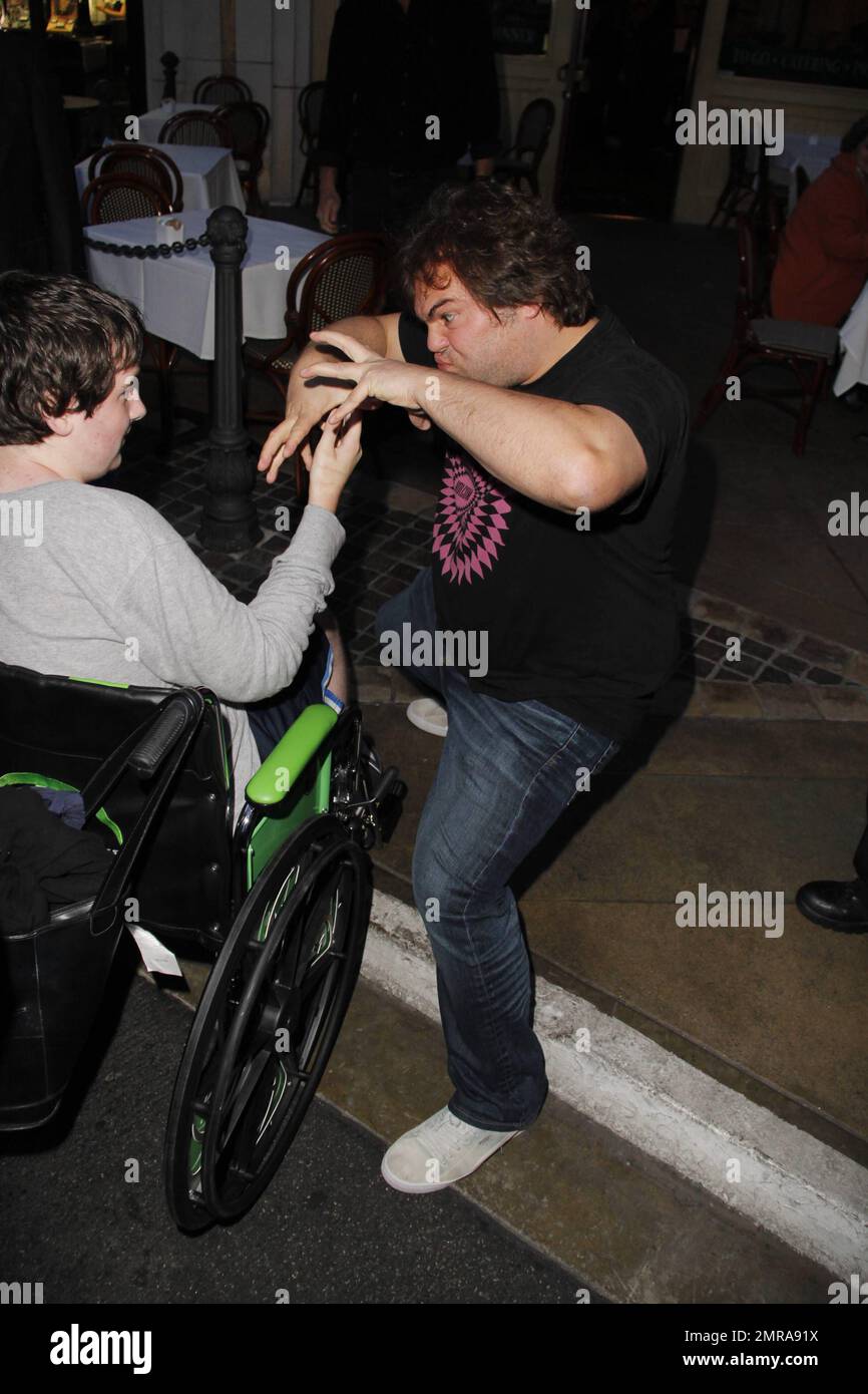 EXCLUSIVE!! - Funny man Jack Black greets an Autistic fan in a ...