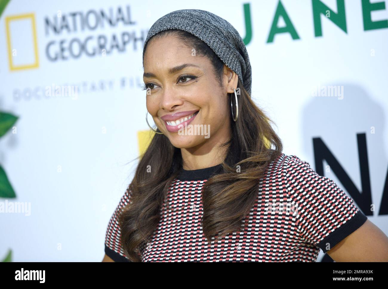 Gina Torres arrives at the Los Angeles premiere of "Jane" at the ...