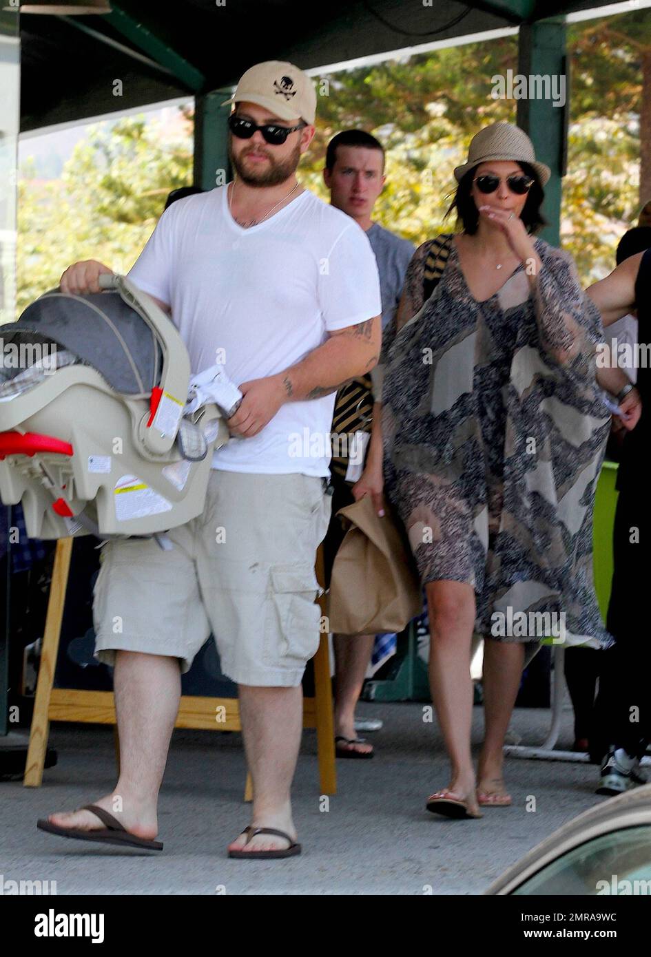 Jack Osbourne along with fiance Lisa Stelly and baby girl Pearl were ...