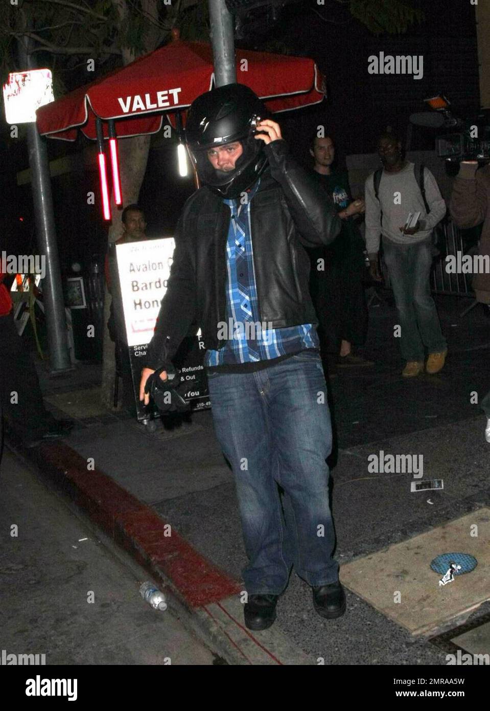 Jack Osbourne leaves Bardot in Hollywood in his motorcycle outfit ...