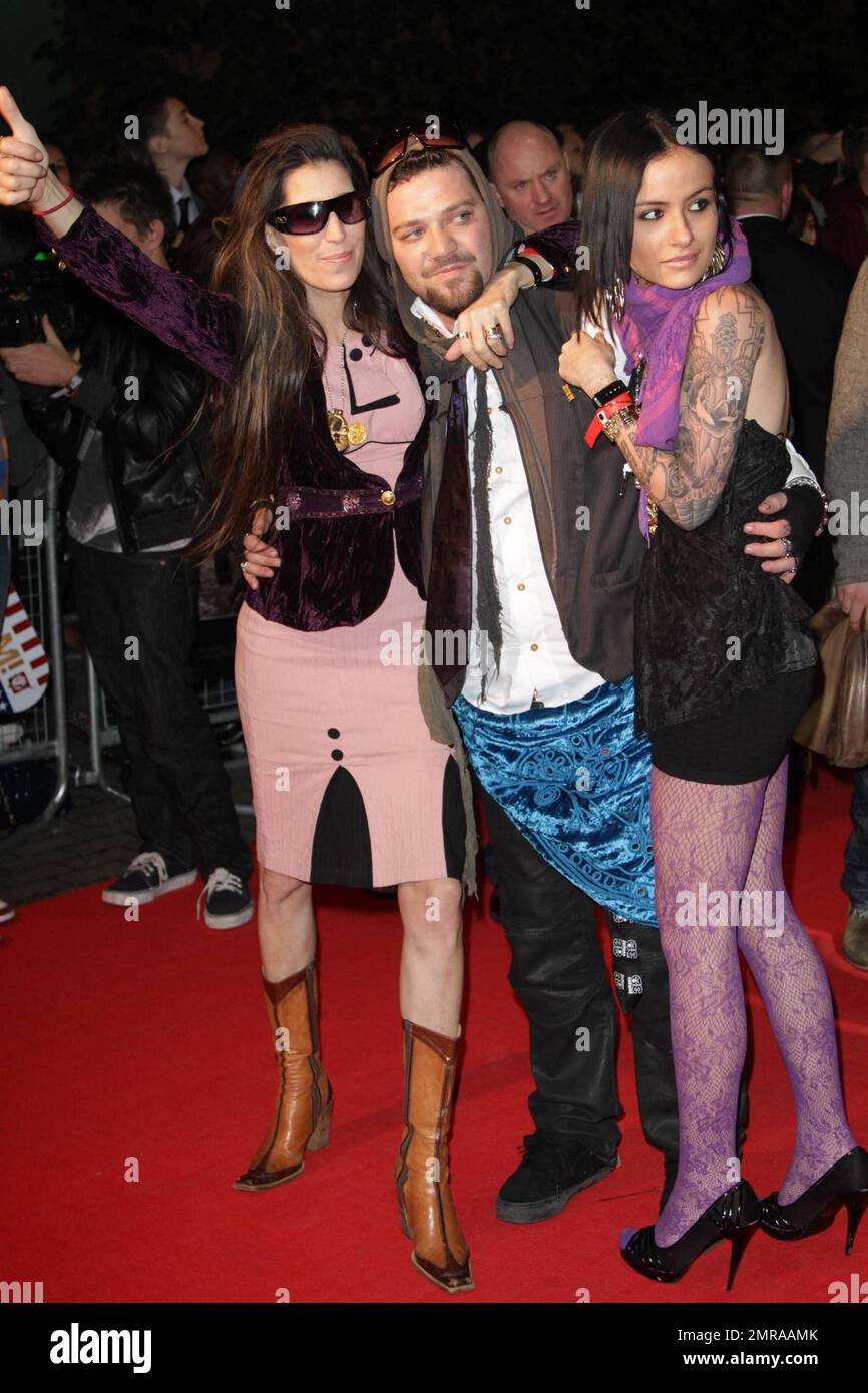 Bam Margera walks the red carpet at the premiere of "Jackass 3D" held ...