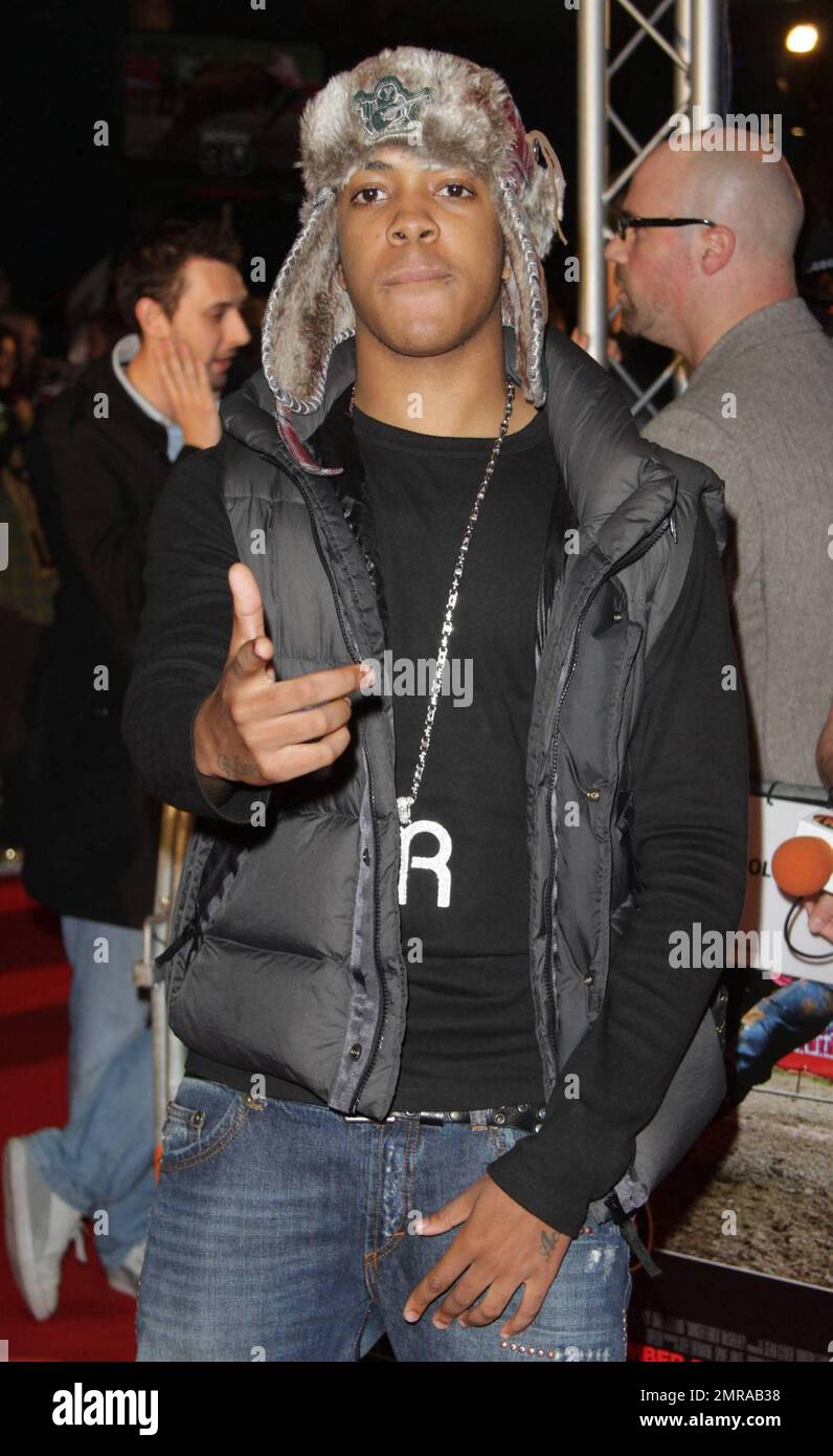 Rapper Chipmunk walks the red carpet at the premiere of "Jackass 3D ...