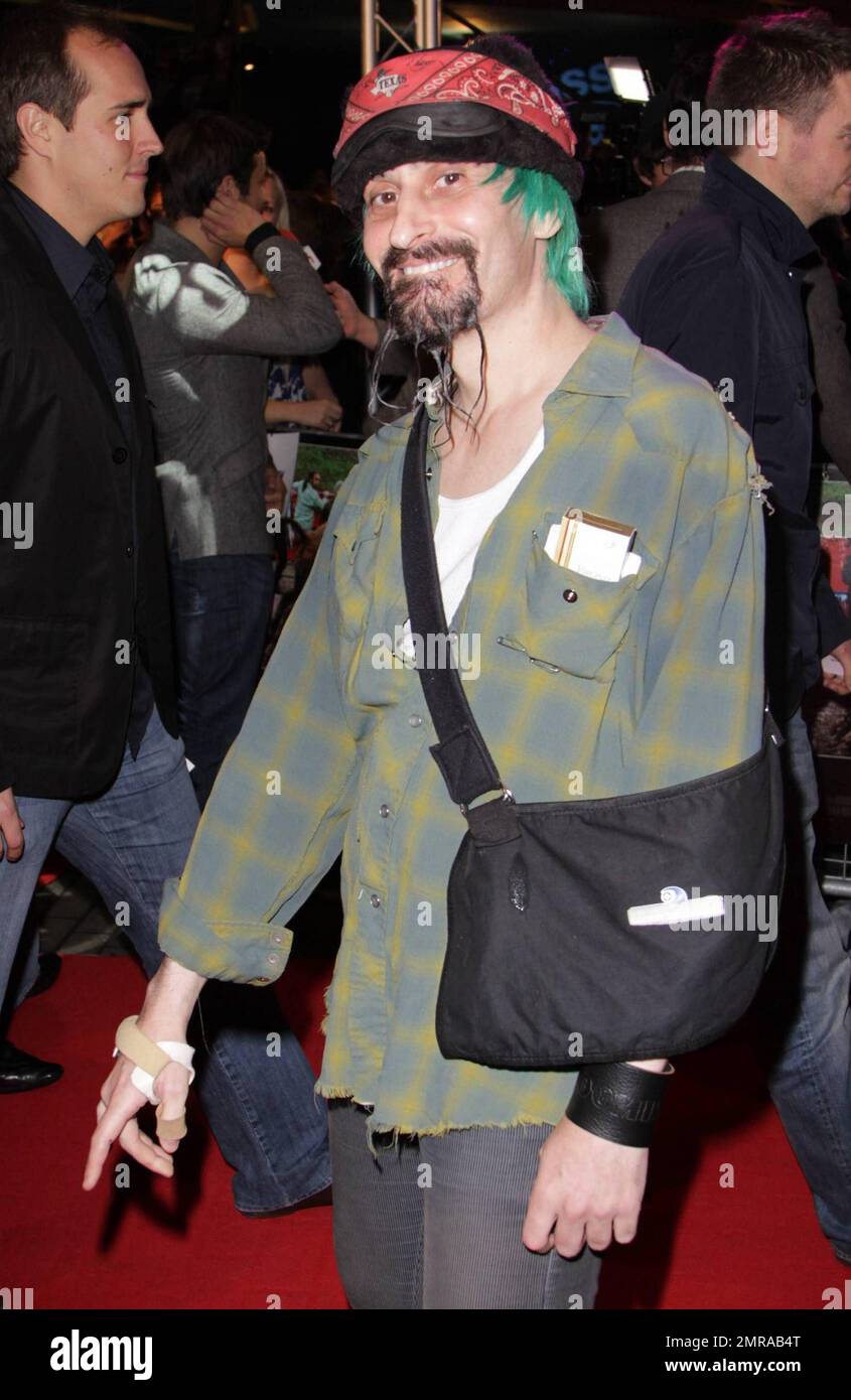 Guests walk the red carpet at the premiere of "Jackass 3D" held at BFI ...