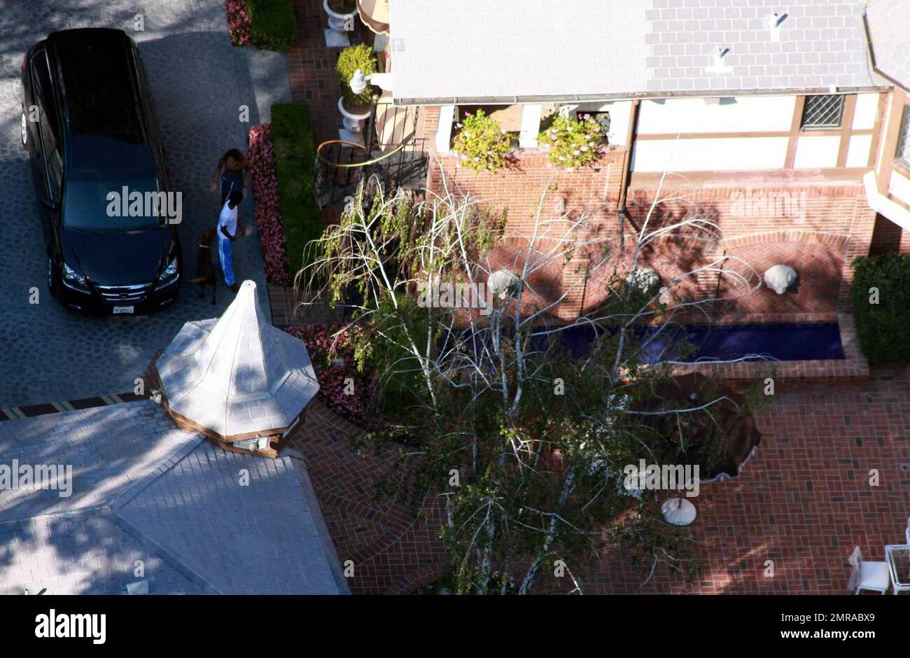 Aerial views of the Jackson family compound the day after Michael ...