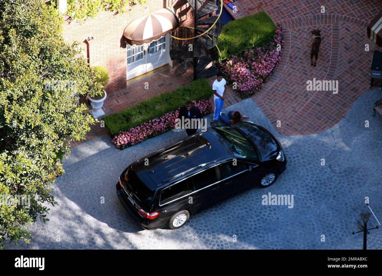 Aerial views of the Jackson family compound the day after Michael ...