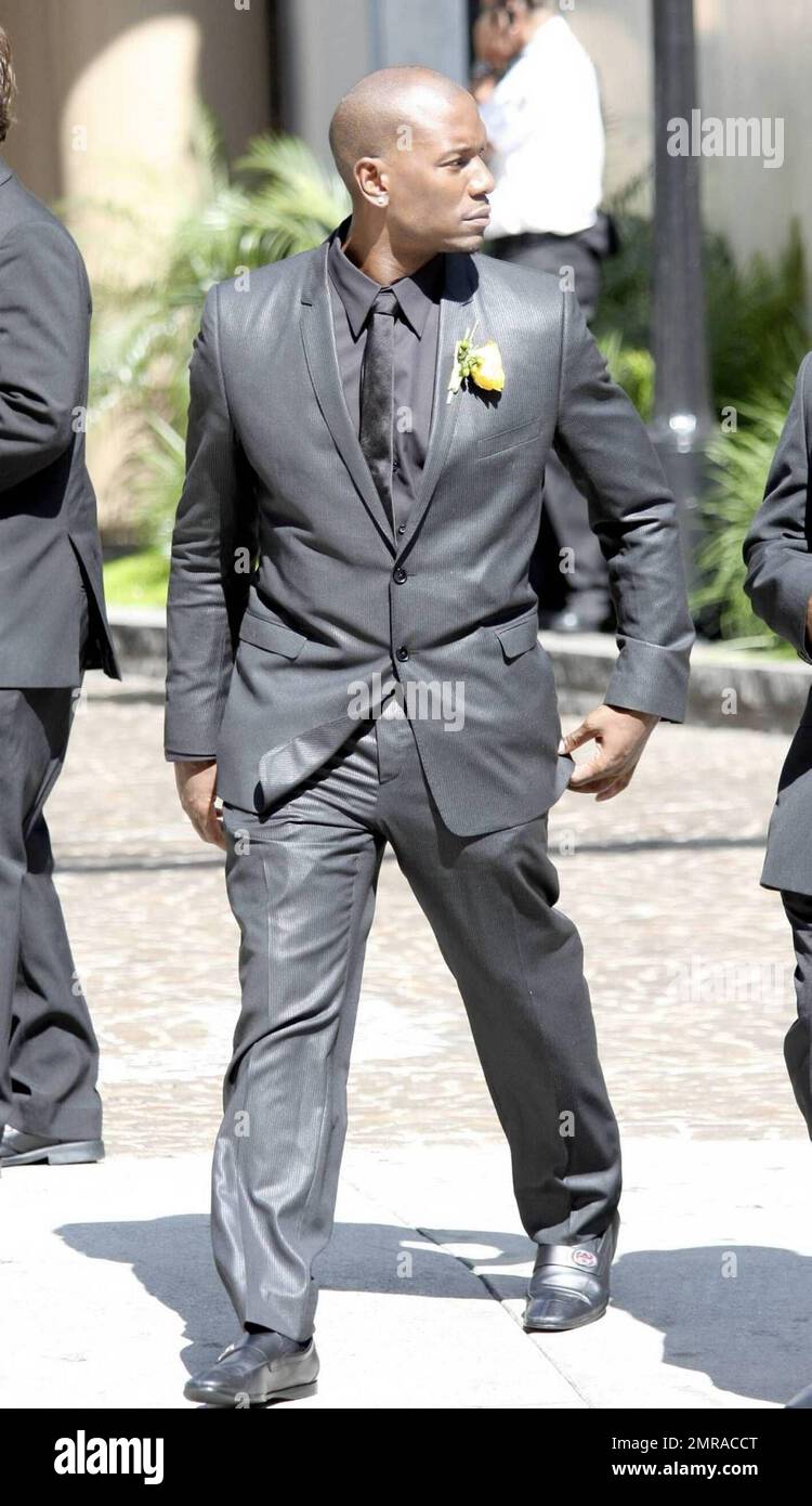 Tyrese Gibson attends the private reception held for close friends and ...