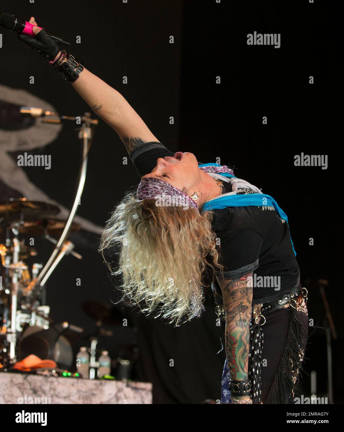 Michael Starr of the band Steel Panther performs in concert during the ...