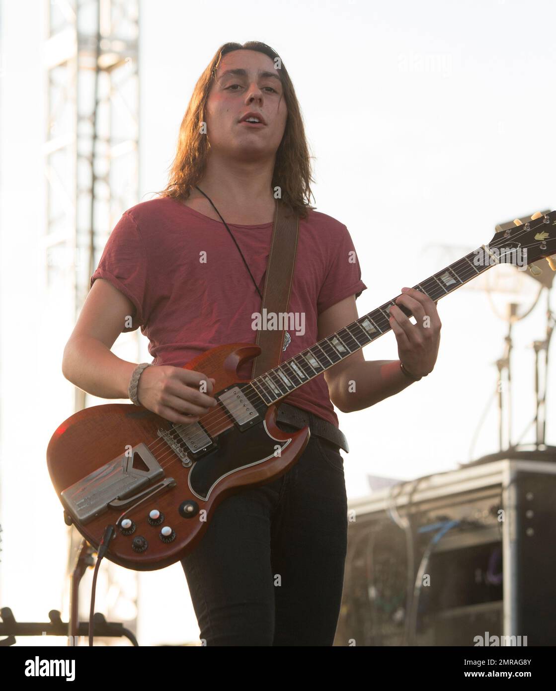 Jake Kiszka of the band Greta Van Fleet performs in concert during the ...
