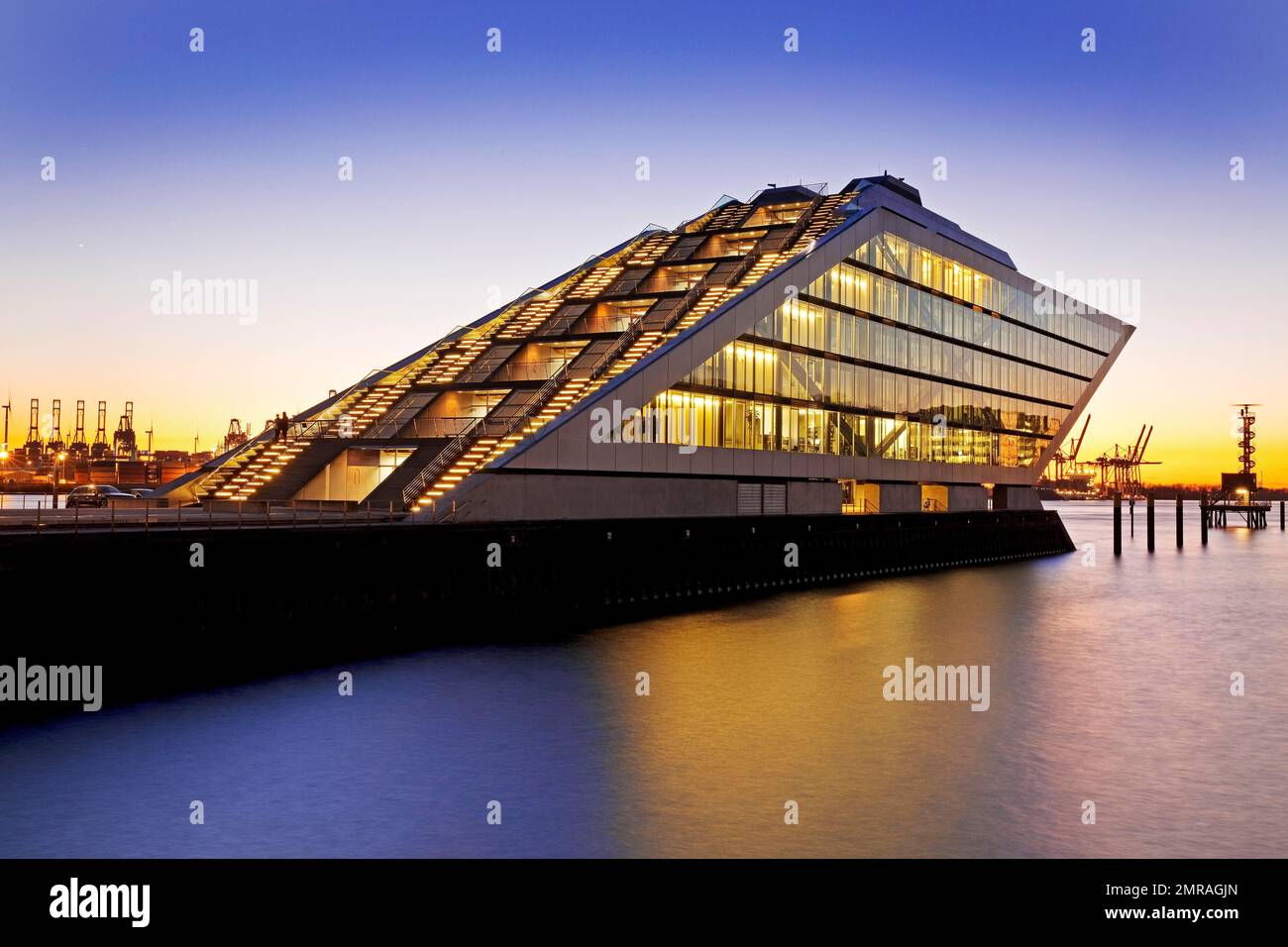 Modern office building dockland on the elbe hi-res stock photography ...