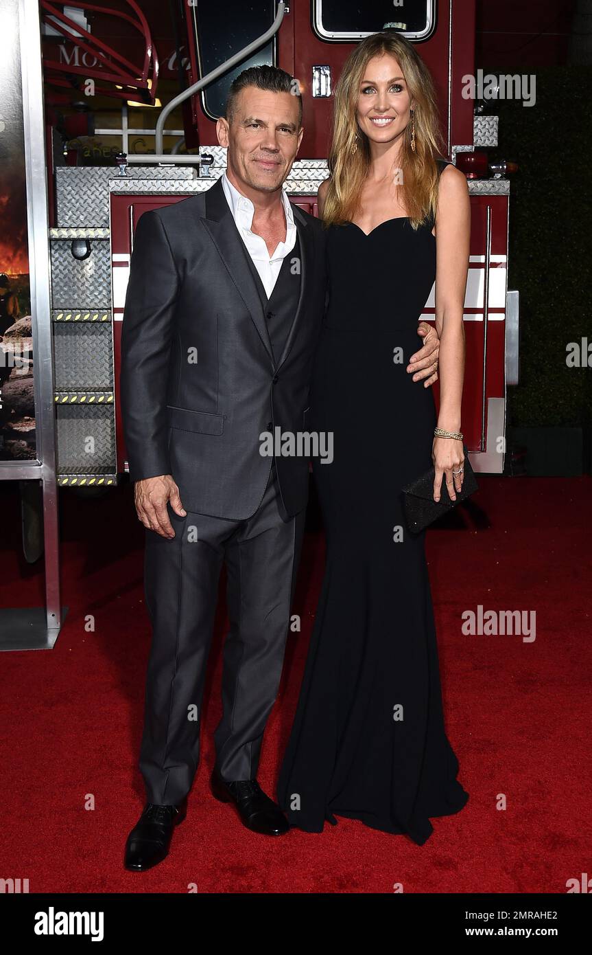 Josh Brolin, left, and his wife Kathryn Boyd arrive at the Los Angeles ...