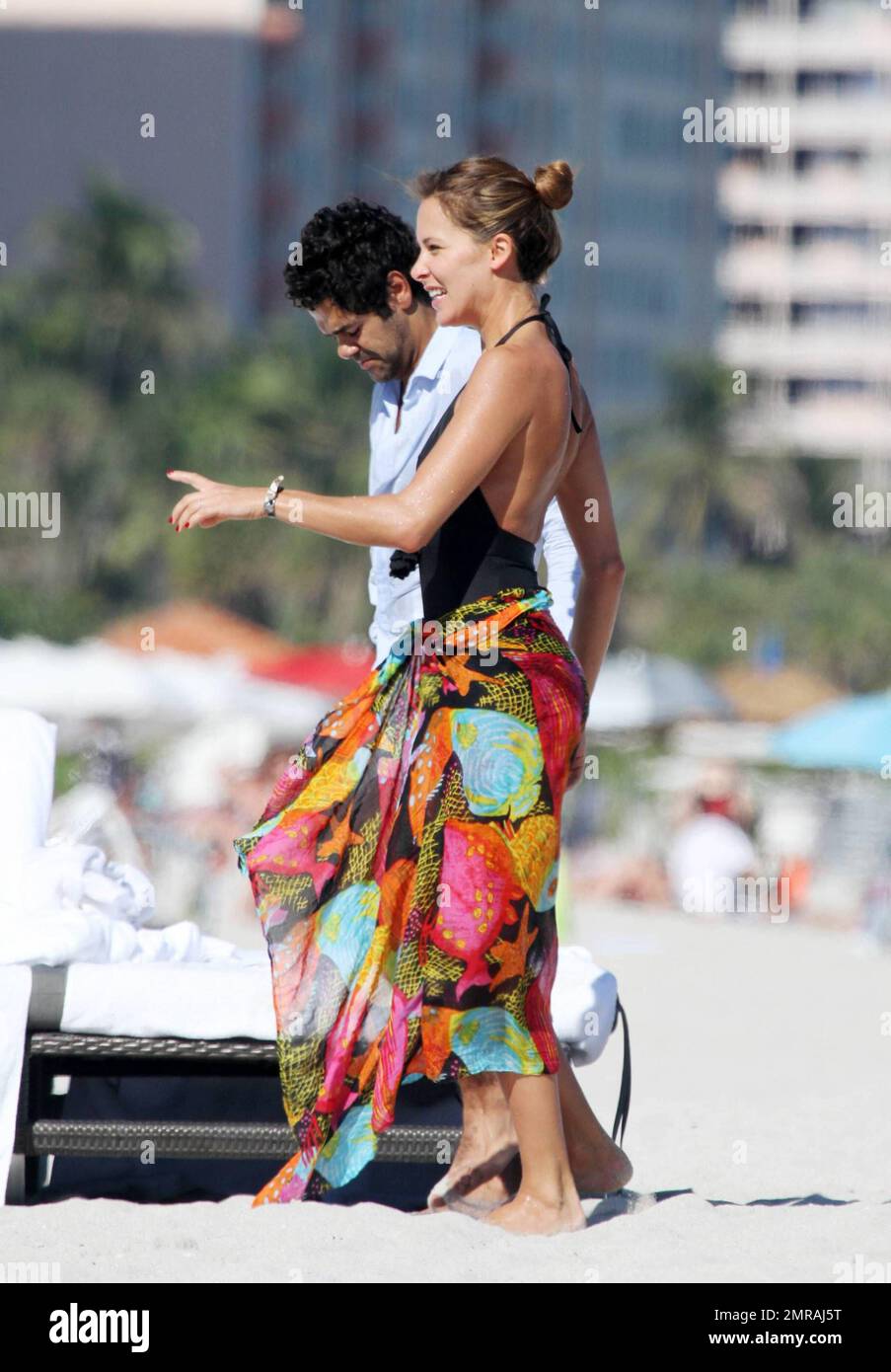 French actor and comedian Jamel Debbouze and wife Melissa Theriau spend ...