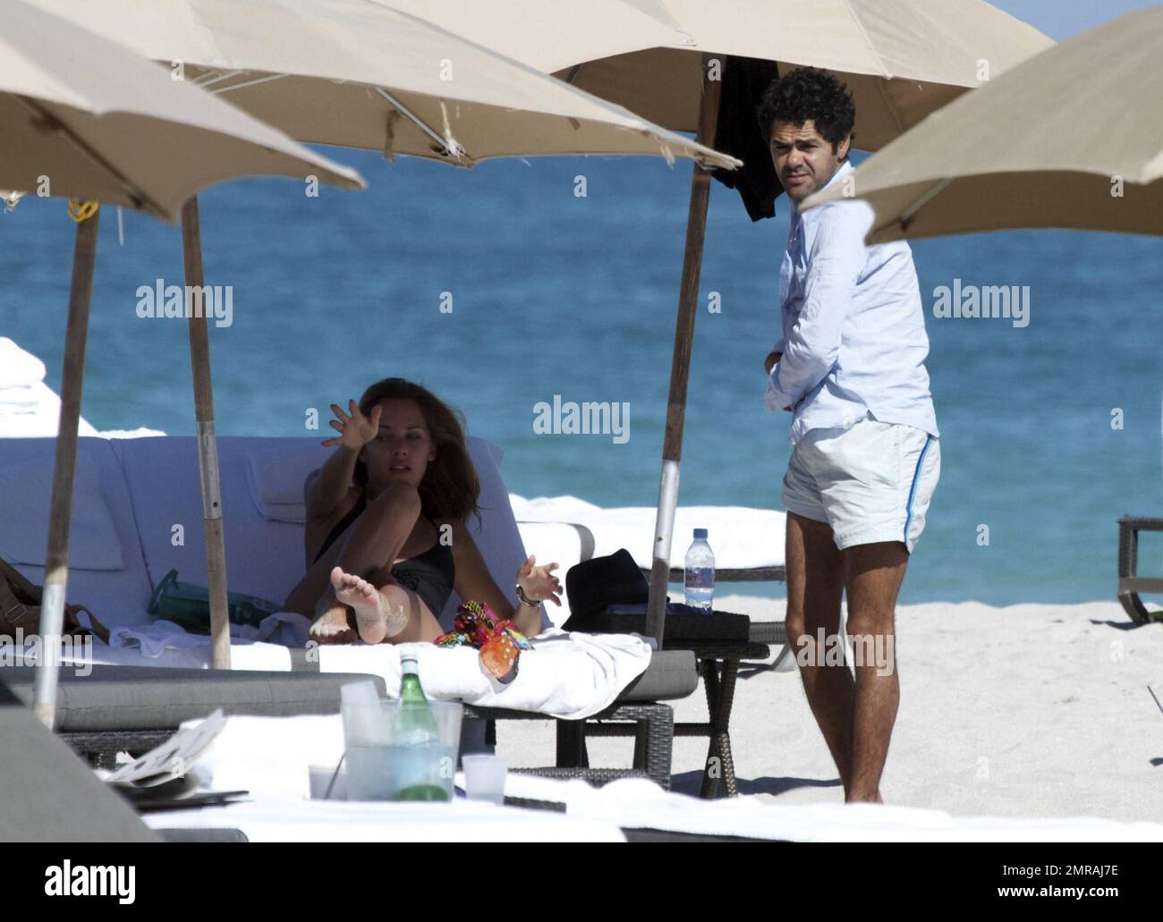 French actor and comedian Jamel Debbouze and wife Melissa Theriau spend ...