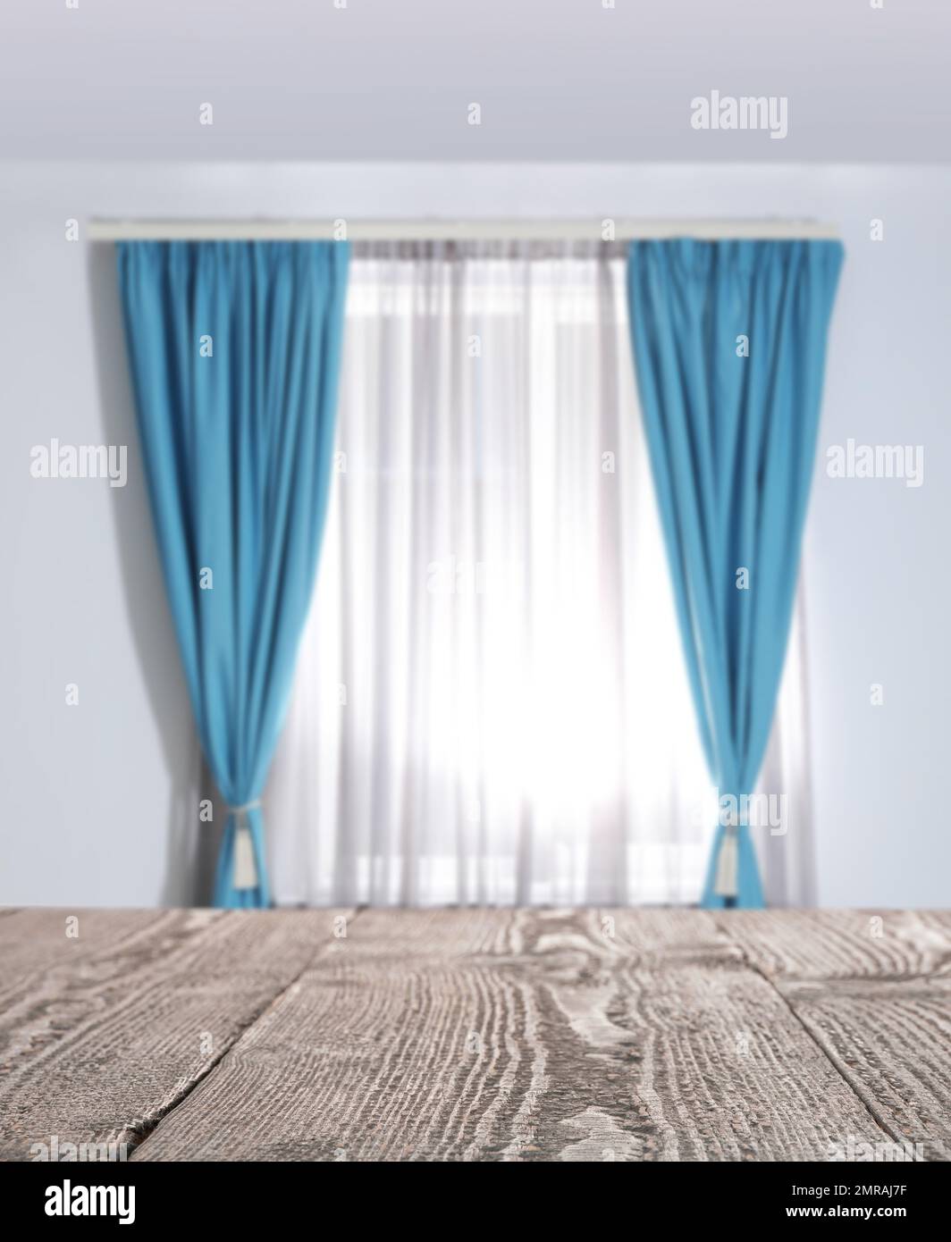 Empty wooden table in room. Space for design Stock Photo - Alamy