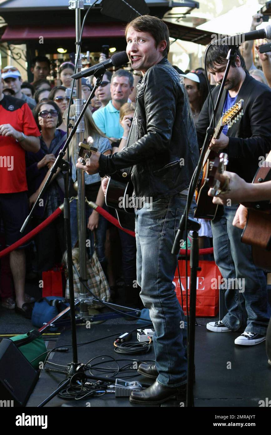 UK singer-songwriter James Blunt performs live in concert at The Grove ...