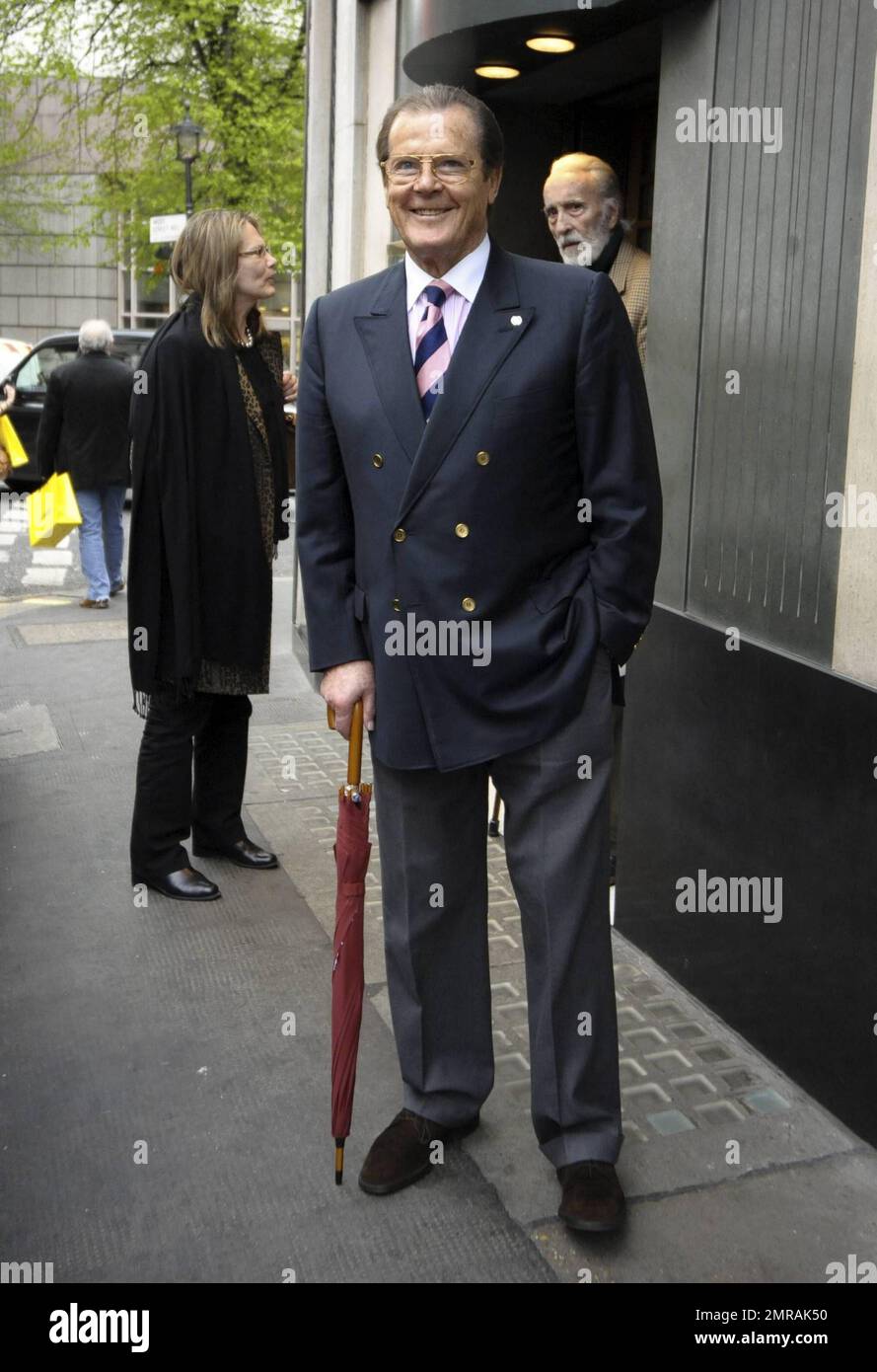 "James Bond" stars Sir Rodger Moore, Sir Christopher Lee and Richard ...