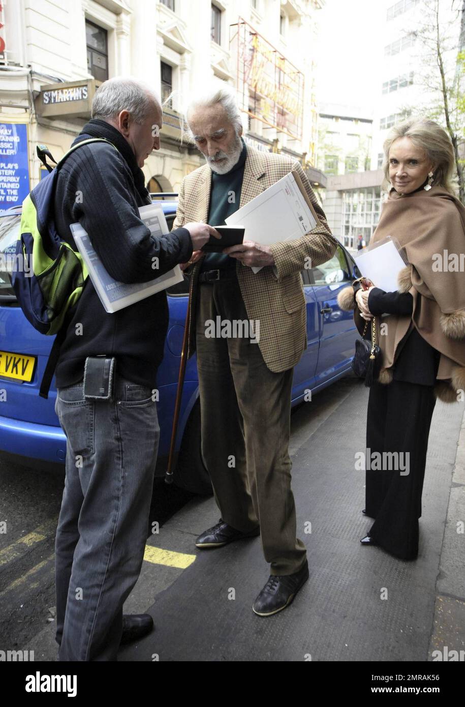 "James Bond" stars Sir Rodger Moore, Sir Christopher Lee and Richard ...