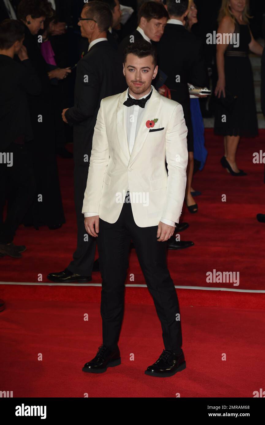 Sam Smith at the World Premiere of new James Bond film, 'Spectre' at ...