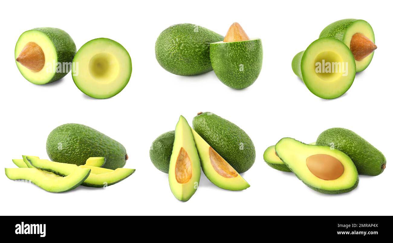 Set many fresh avocados hi-res stock photography and images - Alamy