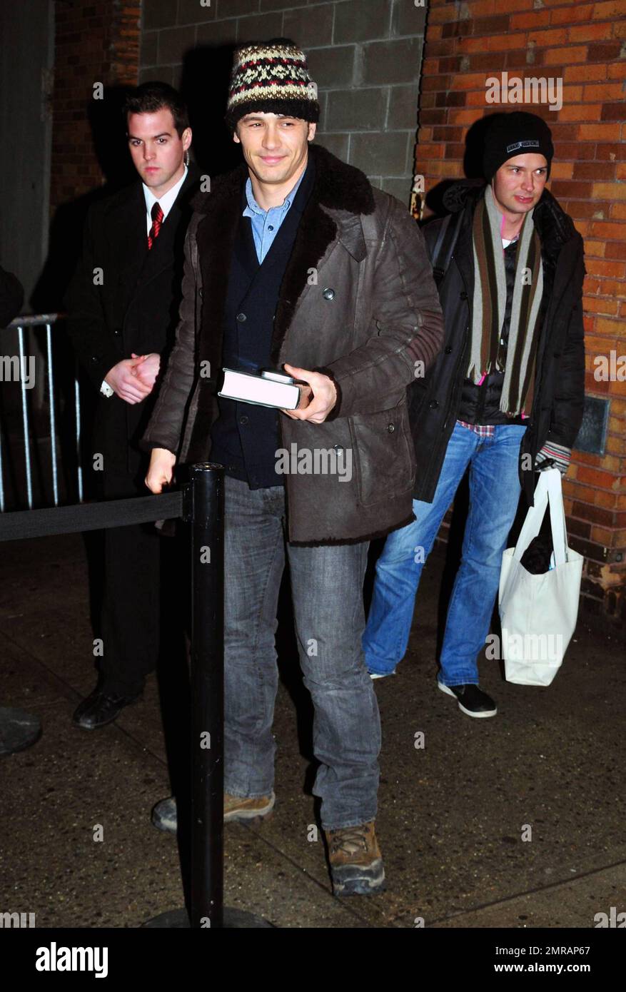 James Franco signs autographs outside the "John Stewart Show" studios ...