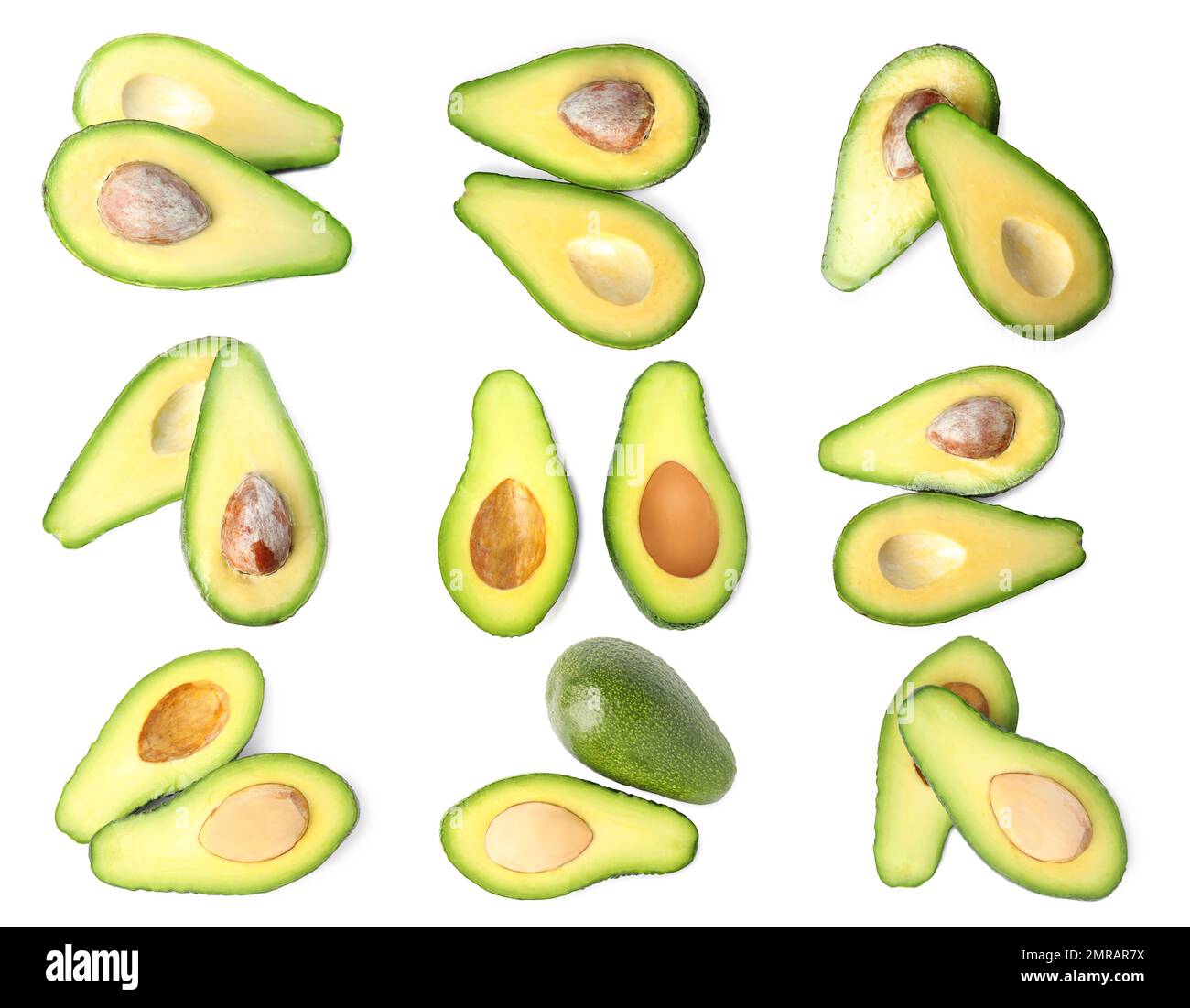Set many fresh avocados hi-res stock photography and images - Alamy