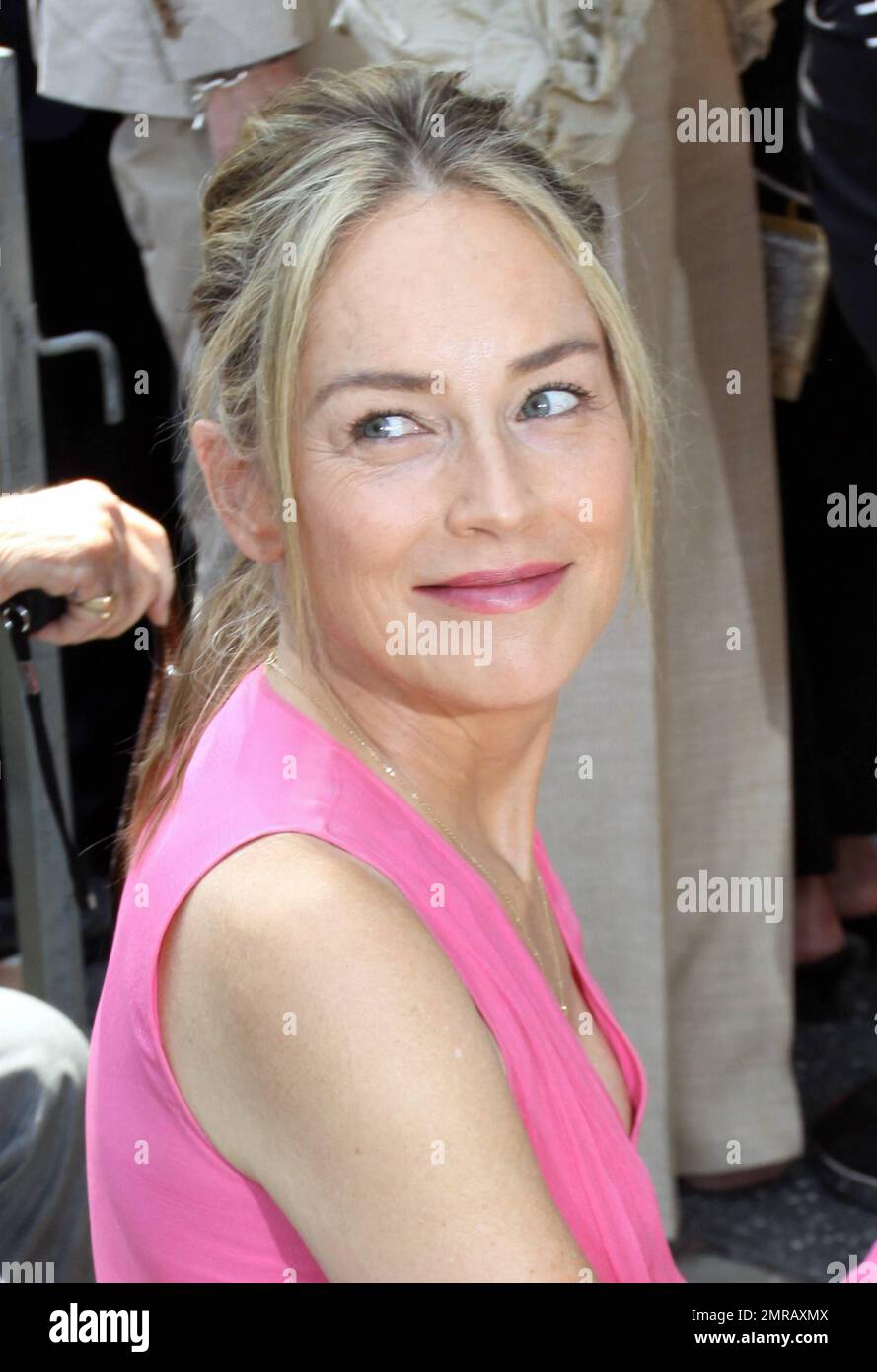 Actress Sharon Stone at the Hollywood Walk Of Fame Star Ceremony ...