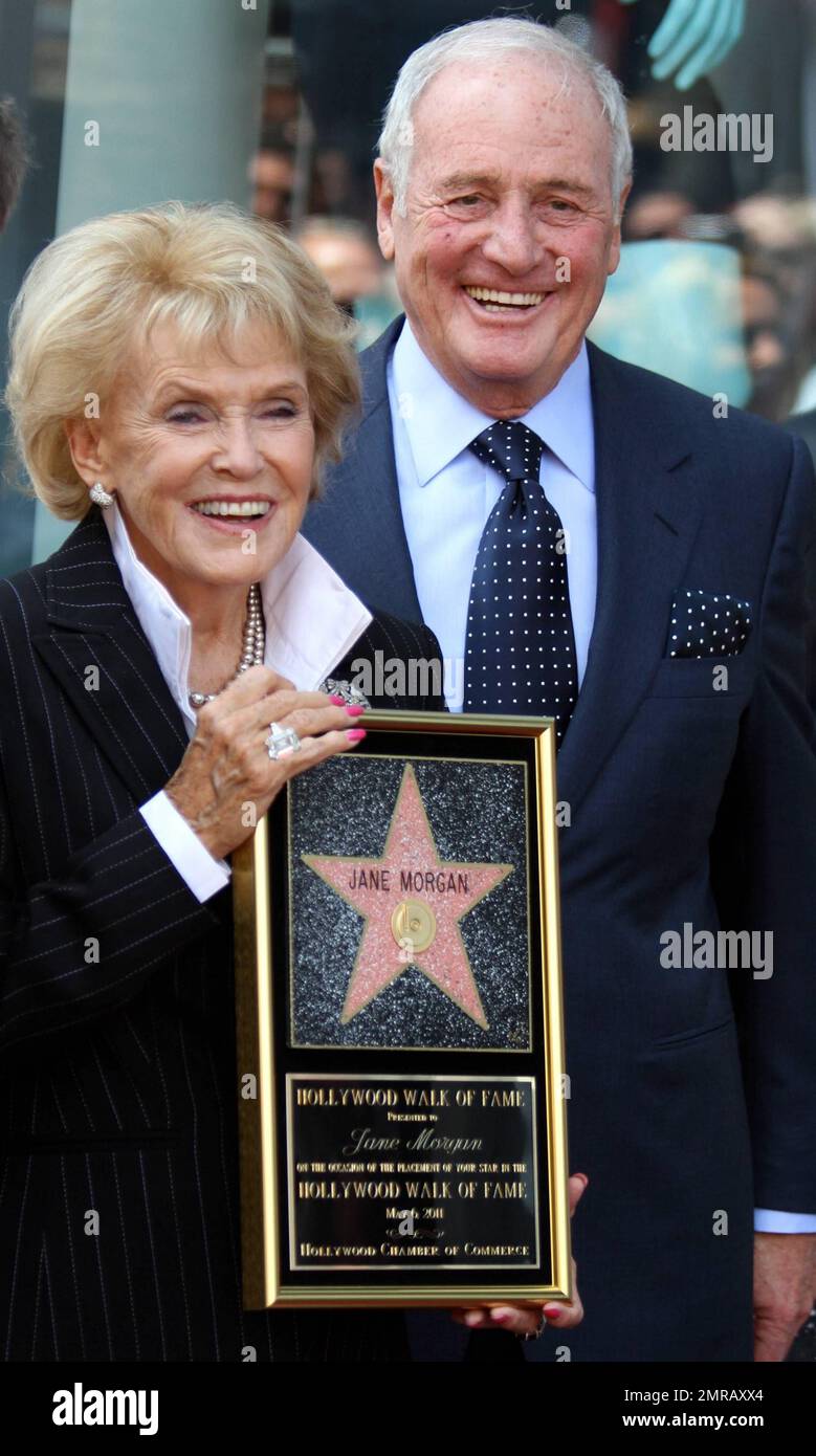Singer Jane Morgan being honored with a star on the Hollywood Walk Of ...