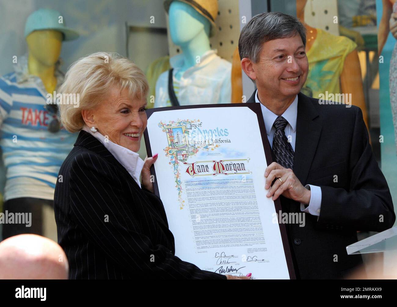 Singer Jane Morgan being honored with a star on the Hollywood Walk Of ...