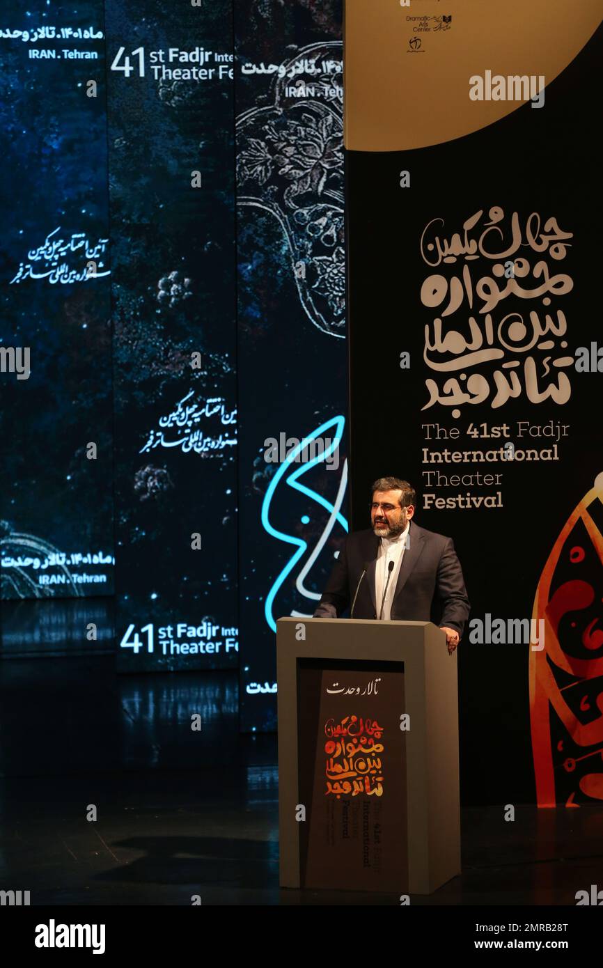 Tehran, Tehran, Iran. 31st Jan, 2023. Iranian Minister of Culture and ...