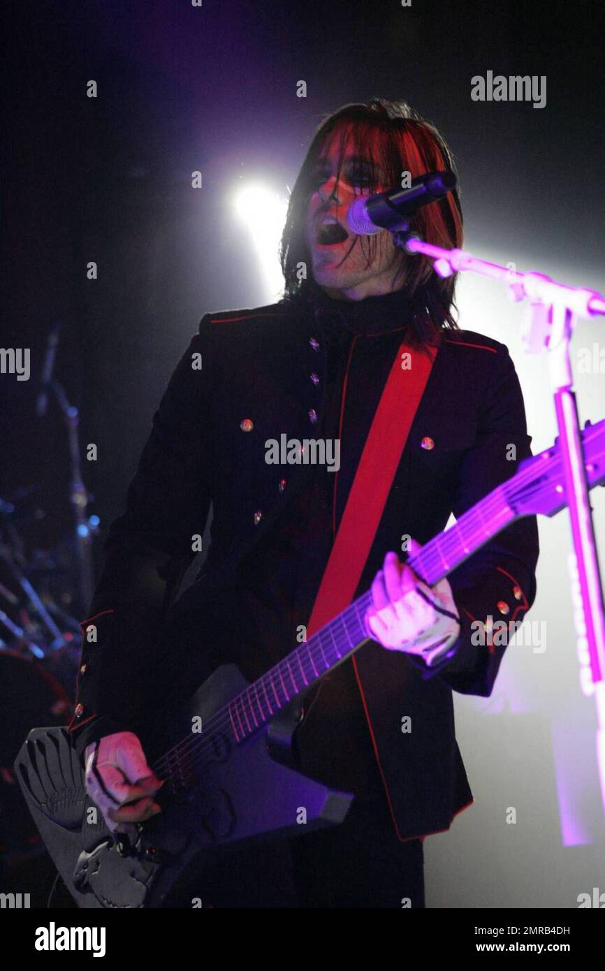 Lead singer of 30 seconds to Mars Jared Leto performing at the Astoria ...
