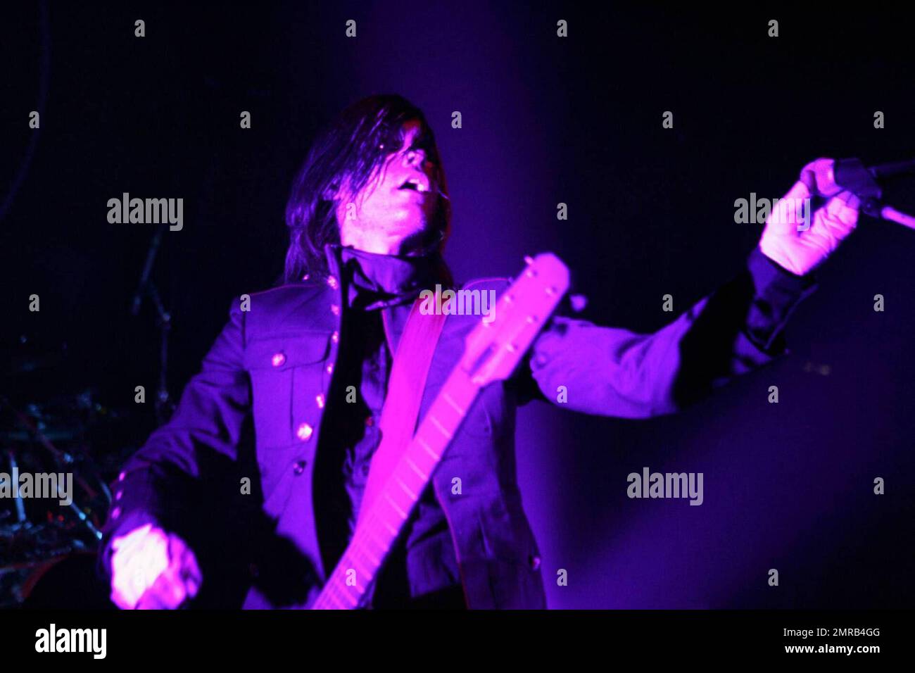 Lead singer of 30 seconds to Mars Jared Leto performing at the Astoria ...