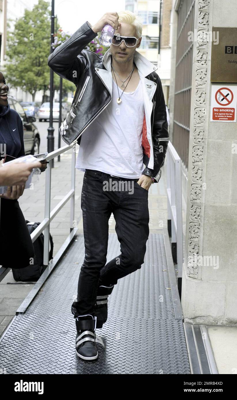 Actor and 30 Seconds to Mars lead singer Jared Leto arrives to BBC ...
