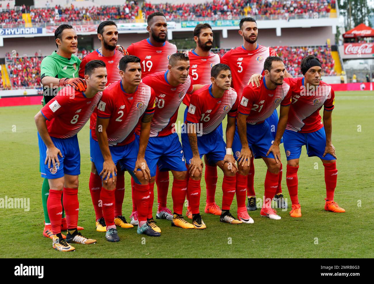 The Costa Rica national soccer team poses for a photo prior a World Cup ...