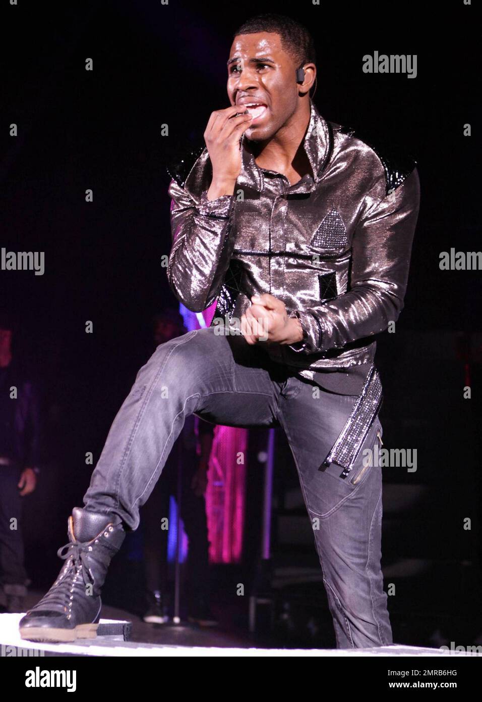 Jason derulo leather jacket hi-res stock photography and images - Alamy