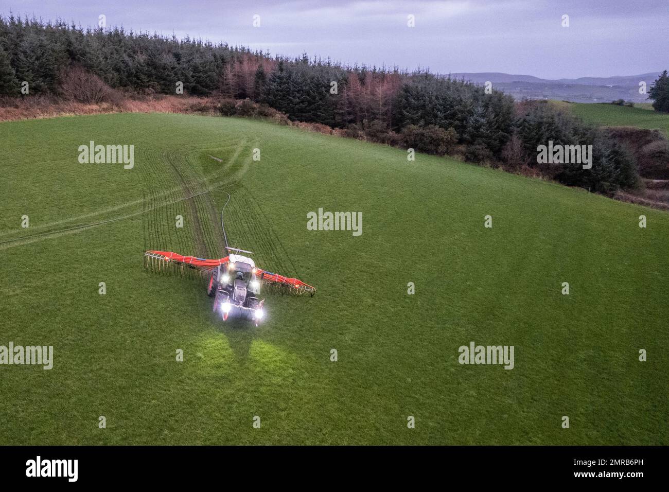 Clounkeen, West Cork, Ireland. 31st Jan, 2023. Dennehy Harvesting ...