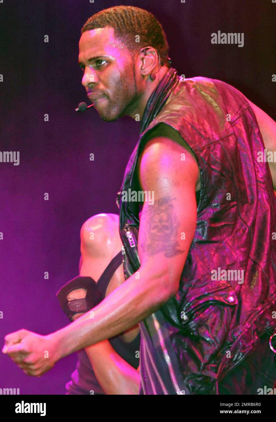 American singer Jason Derulo (aka Jason Desrouleaux) plays a keytar ...