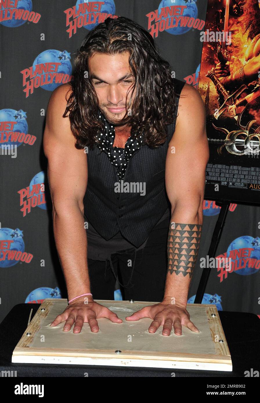 Jason Momoa promotes his starring role in "Conan the Barbarian" with a ...