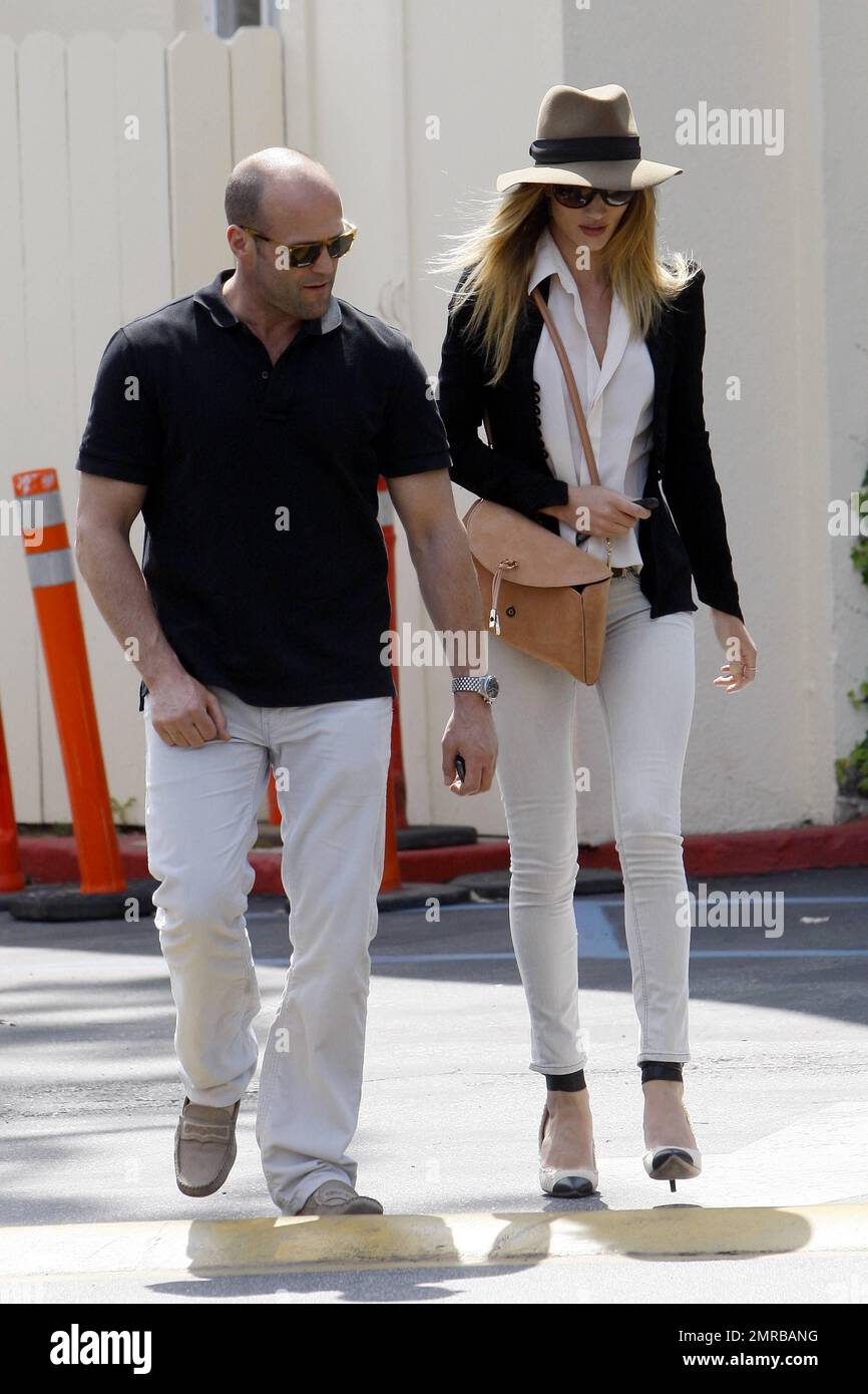 Jason Statham and girlfriend Rosie Huntingtin-Whiteley leave Cafe Med ...