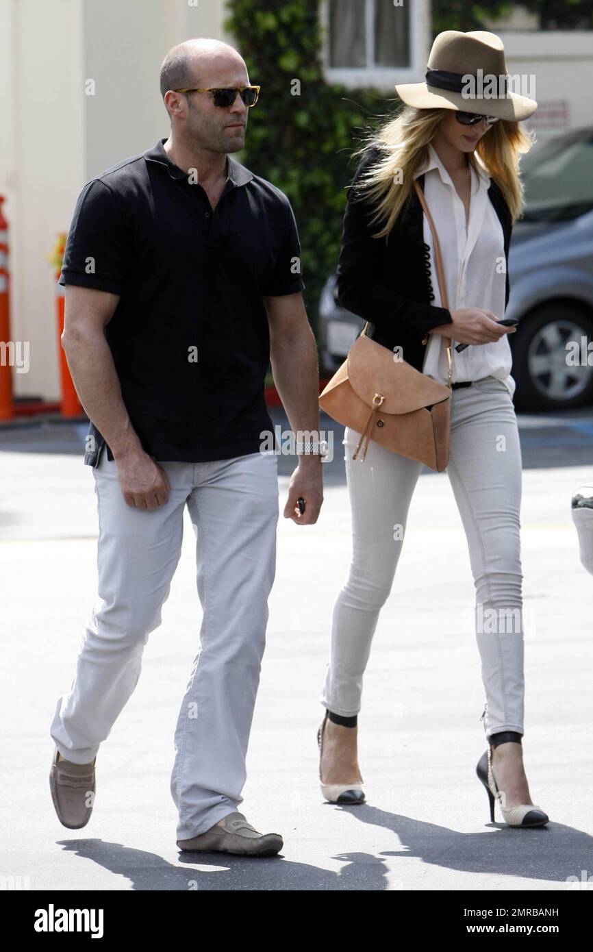 Jason Statham and girlfriend Rosie Huntingtin-Whiteley leave Cafe Med ...