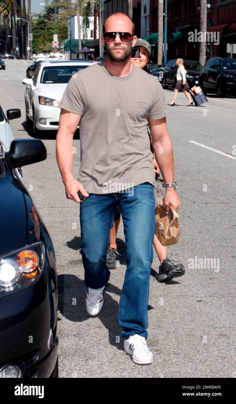 Action star Jason Statham, who is currently filming "The Mechanic ...