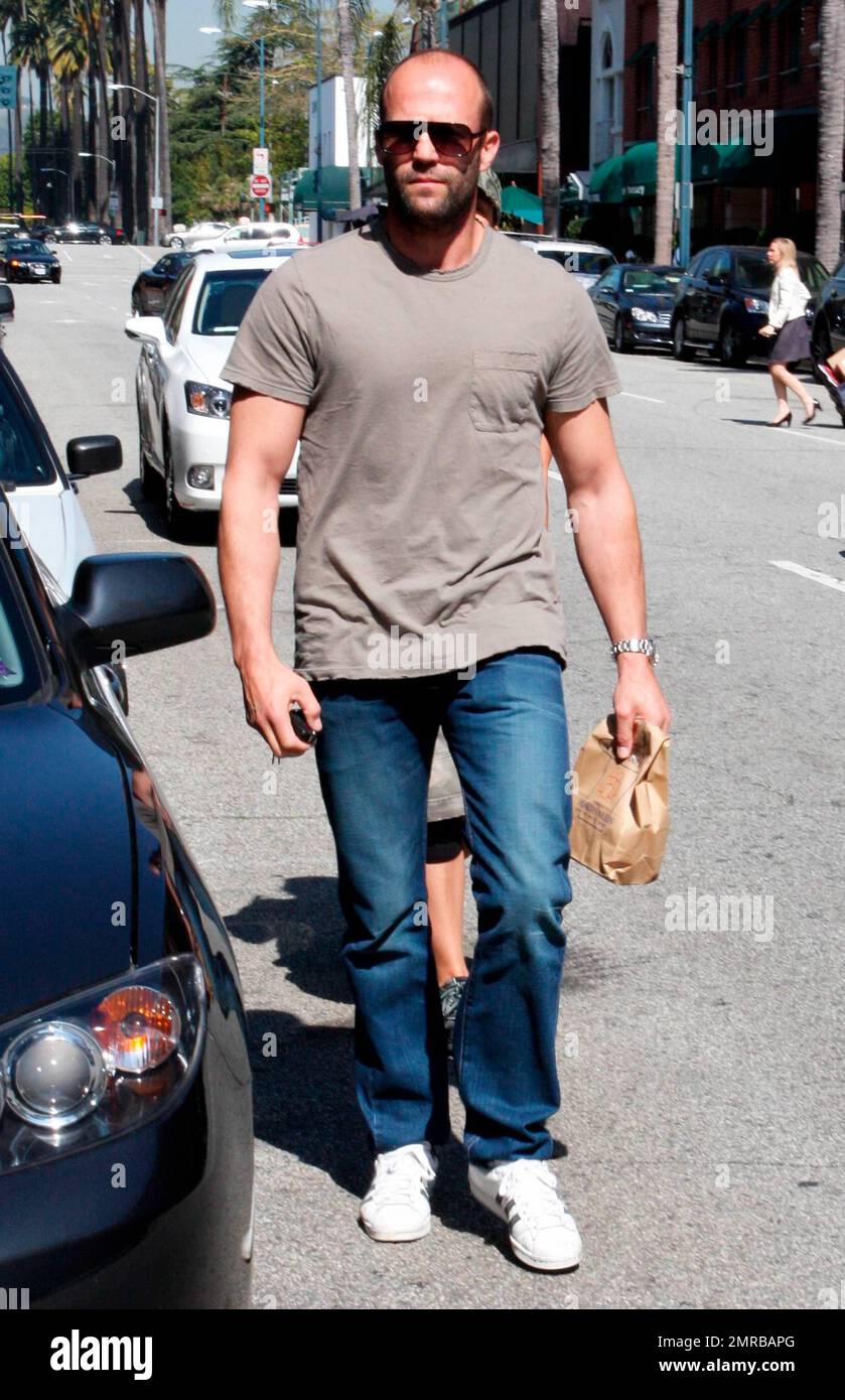 Action star Jason Statham, who is currently filming "The Mechanic ...