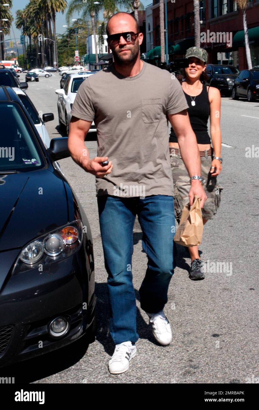 Action star Jason Statham, who is currently filming "The Mechanic ...